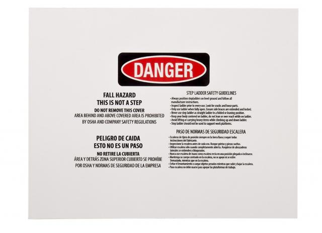 Ladder Step Guard Safety Sign - GME Supply