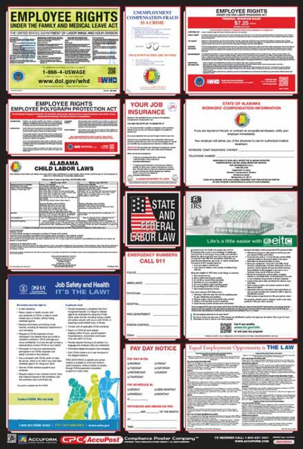 Compliance Poster Company OSHA Safety Poster: Combination State ...