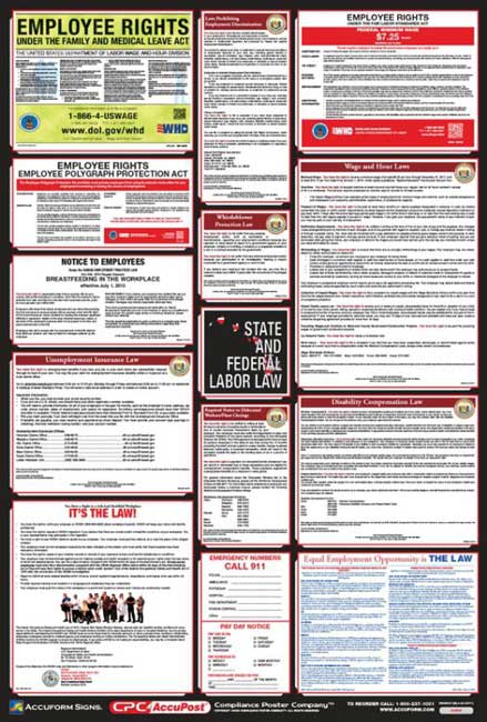 Compliance Poster Company OSHA Safety Poster: Combination State ...