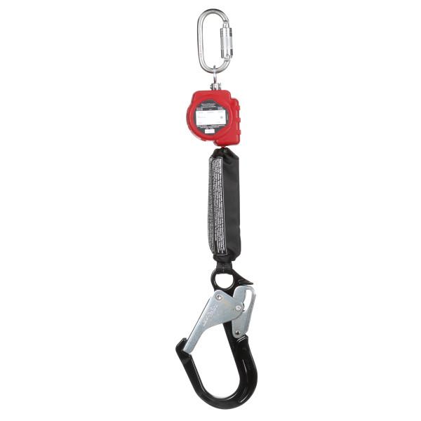 3M Protecta Self-Retracting Lifeline with Carabiner 3100509, Web, Aluminum Rebar Hook, 6 ft ...