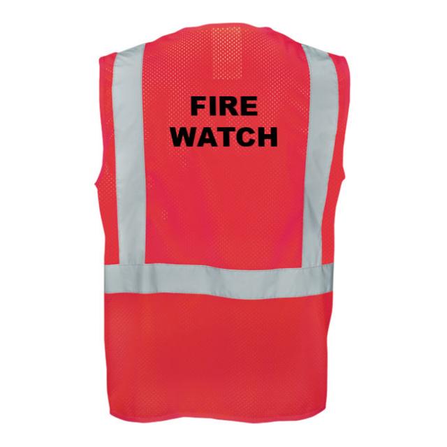 Ironwear 1284-RZ-RD Red Mesh Multi-Pocket Reflective Vest with "Fire ...