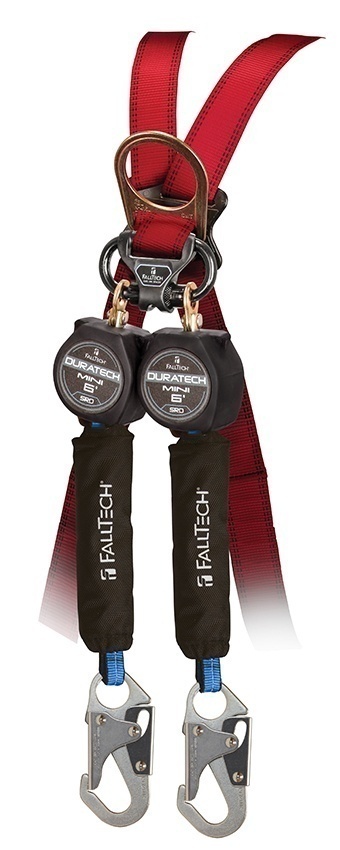 FallTech 6 Foot DuraTech Mini Twin Leg SRD with Steel Snap Hooks - GME ...