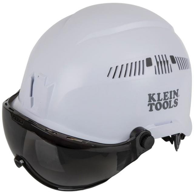Klein Tools White Vented Helmet with Visor Kit - GME Supply