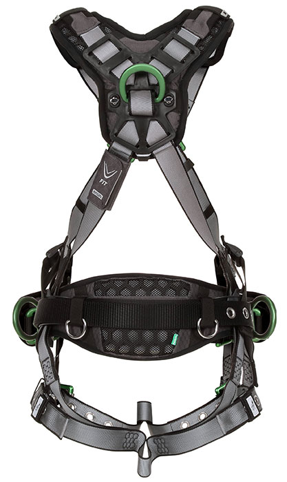 MSA V-FIT Construction Harness Back & Hip D-Rings, TB Leg Straps - GME ...