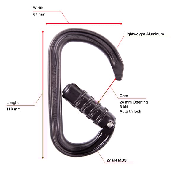 Petzl Am'D Asymmetrical Aluminum Carabiner - GME Supply