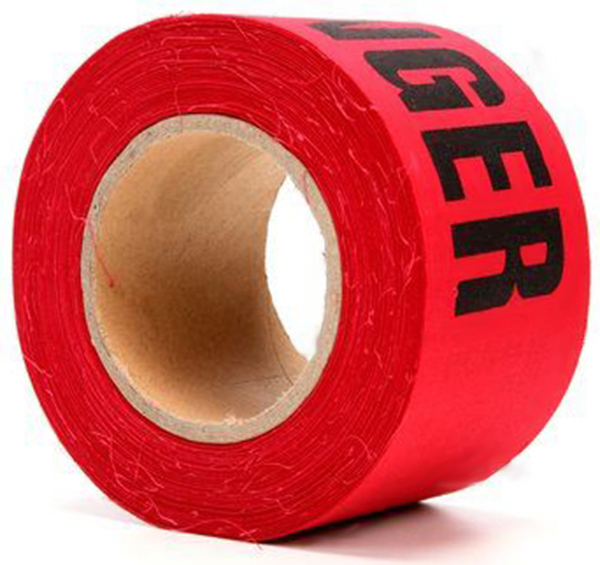 3M Scotch Repulpable Barricade Danger Tape - Red - GME Supply