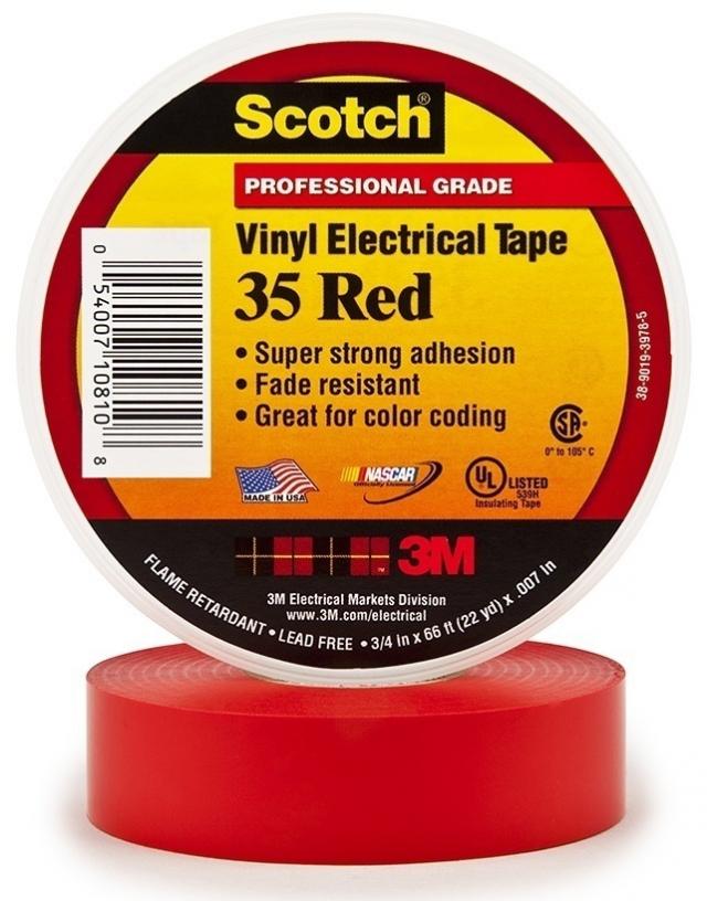 3M Scotch 35 Vinyl Color Coding Electrical Tape - GME Supply
