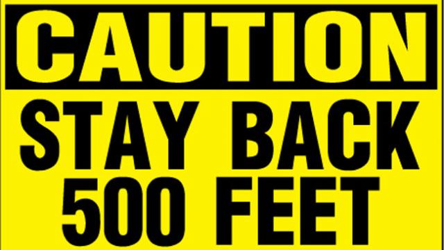 Safehouse Signs "Stay Back 500 Feet" Decal - GME Supply