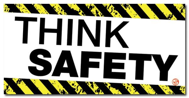 'Think Safety' Motivational Workplace Banner - GME Supply
