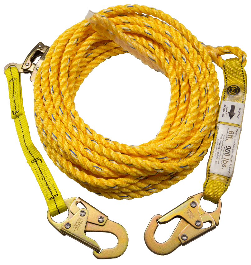 Guardian Poly Steel Rope Vertical Lifeline with Shock Pack - GME Supply