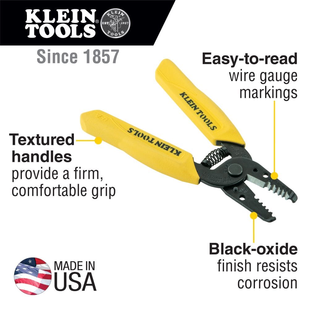 Klein Tools 11045 Solid Wire Stripper & Cutter 10-18 AWG - GME Supply