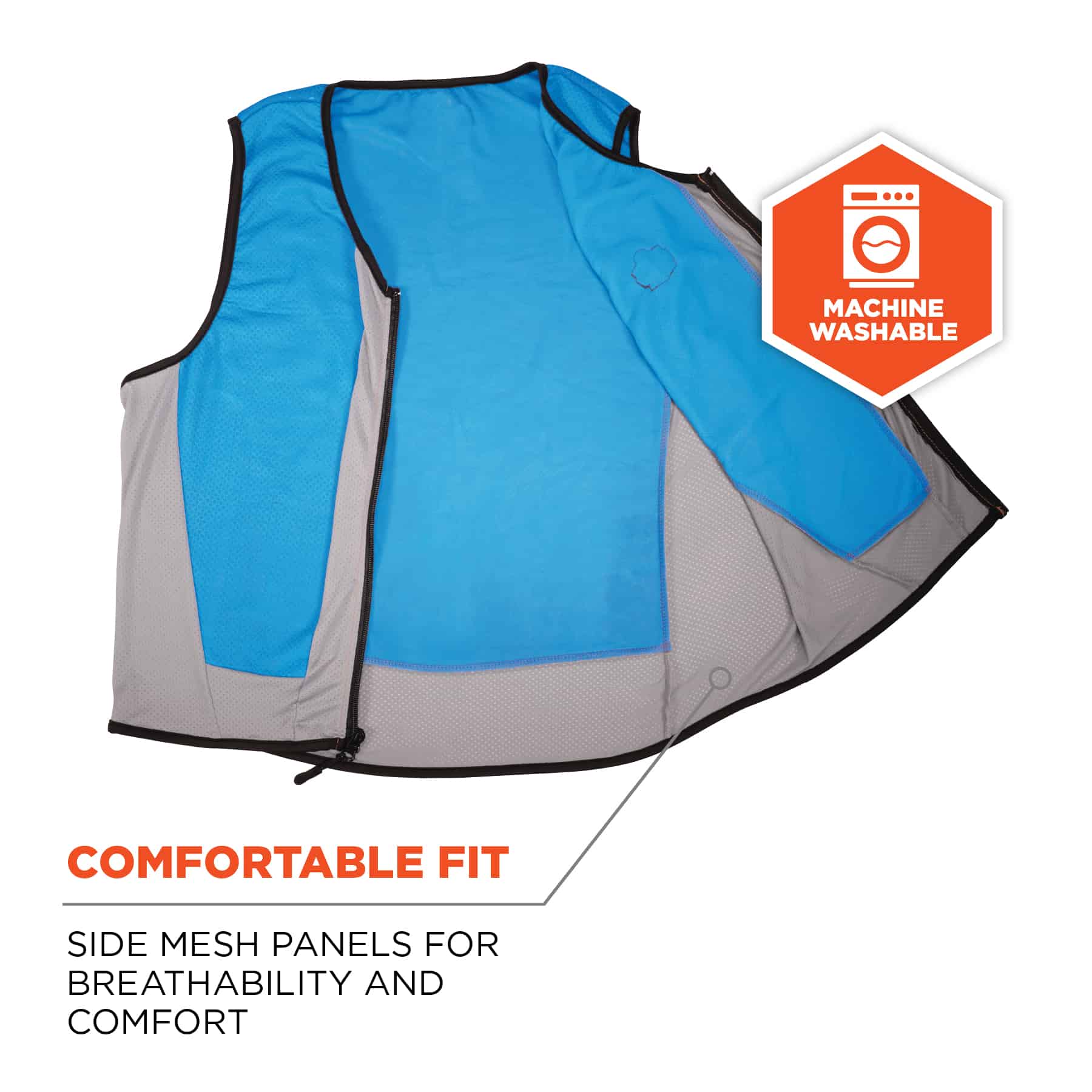 Ergodyne Chill-Its 6667 Wet Evaporative Cooling Vest with PVA and ...