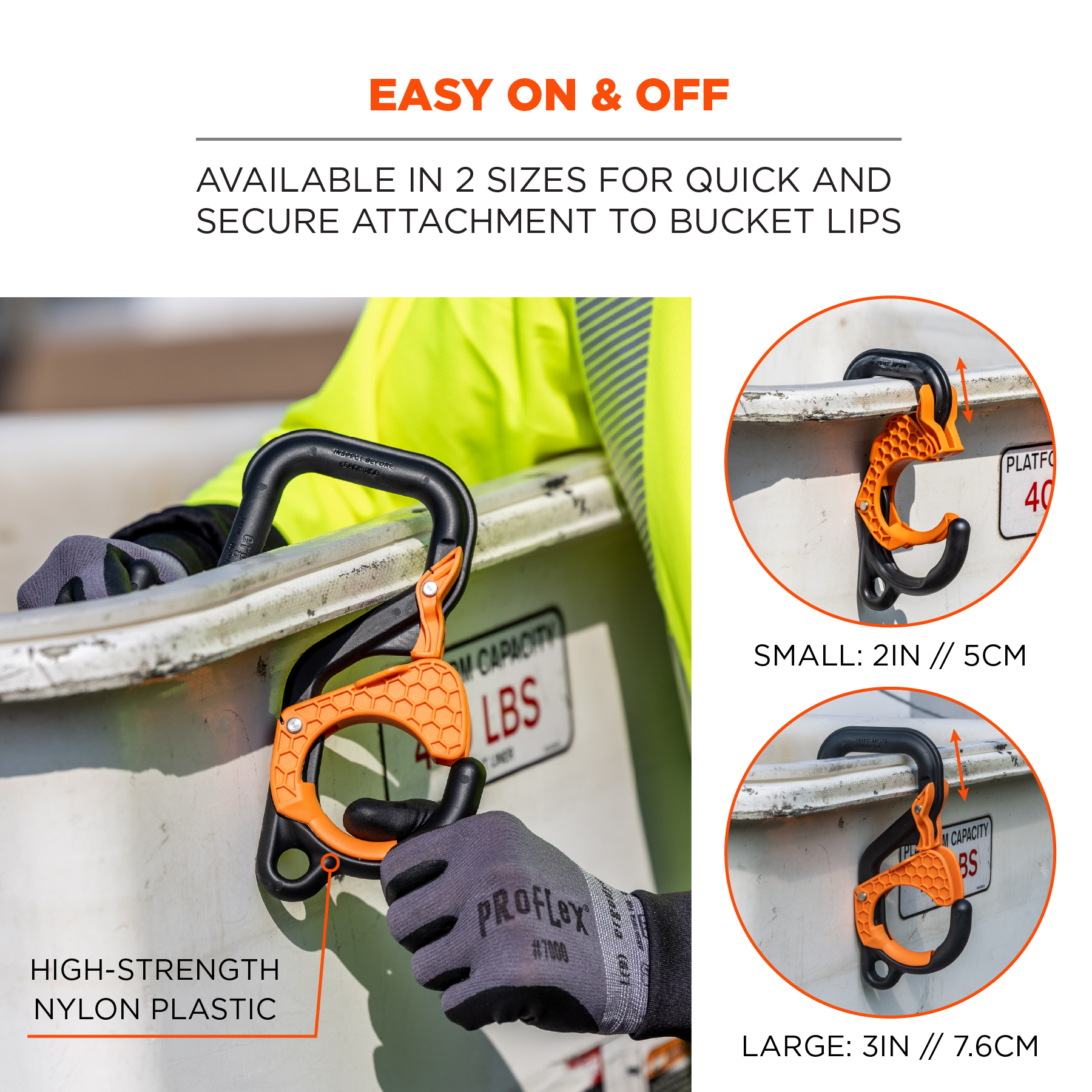 Ergodyne Squids 3178 Locking Aerial Bucket Hook with Tethering Point ...