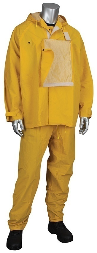 PIP HydroFR PVC Jacket with Hood and Bib Overalls - GME Supply