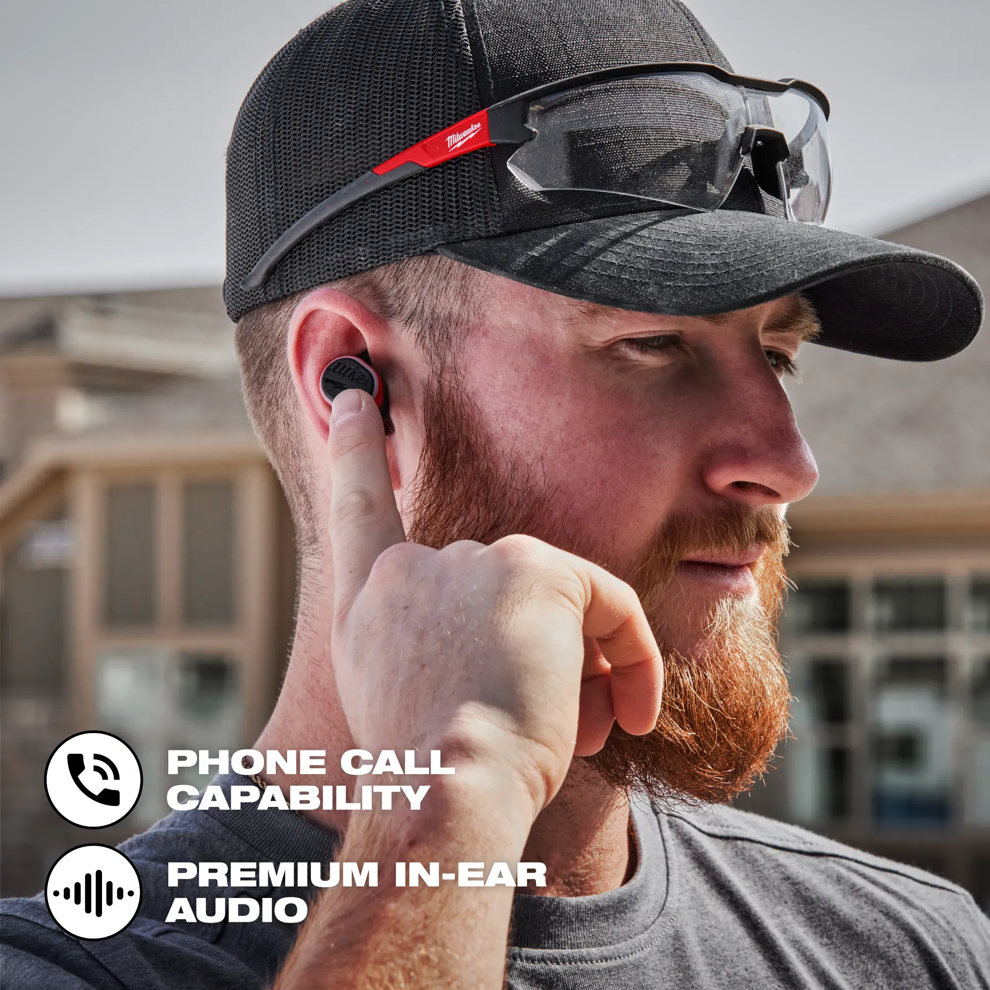 Milwaukee REDLITHIUM USB Bluetooth Jobsite Ear Buds - GME Supply