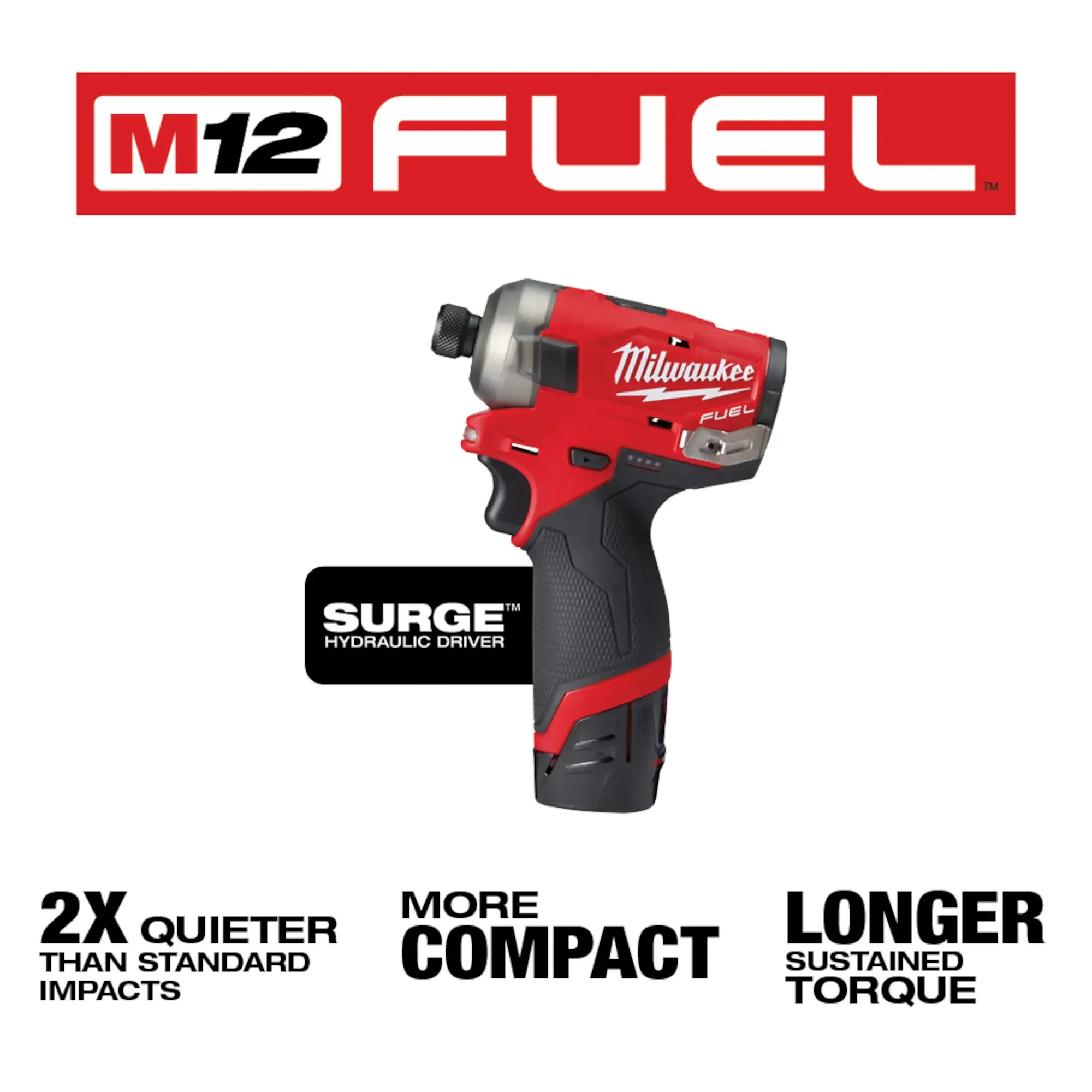 Milwaukee M12 FUEL SURGE 1/4" Hex Hydraulic Driver Kit - GME Supply