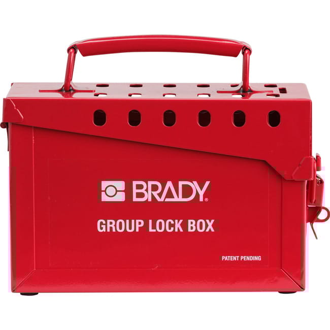 Brady Red Metal Portable Group Lockout Box - GME Supply