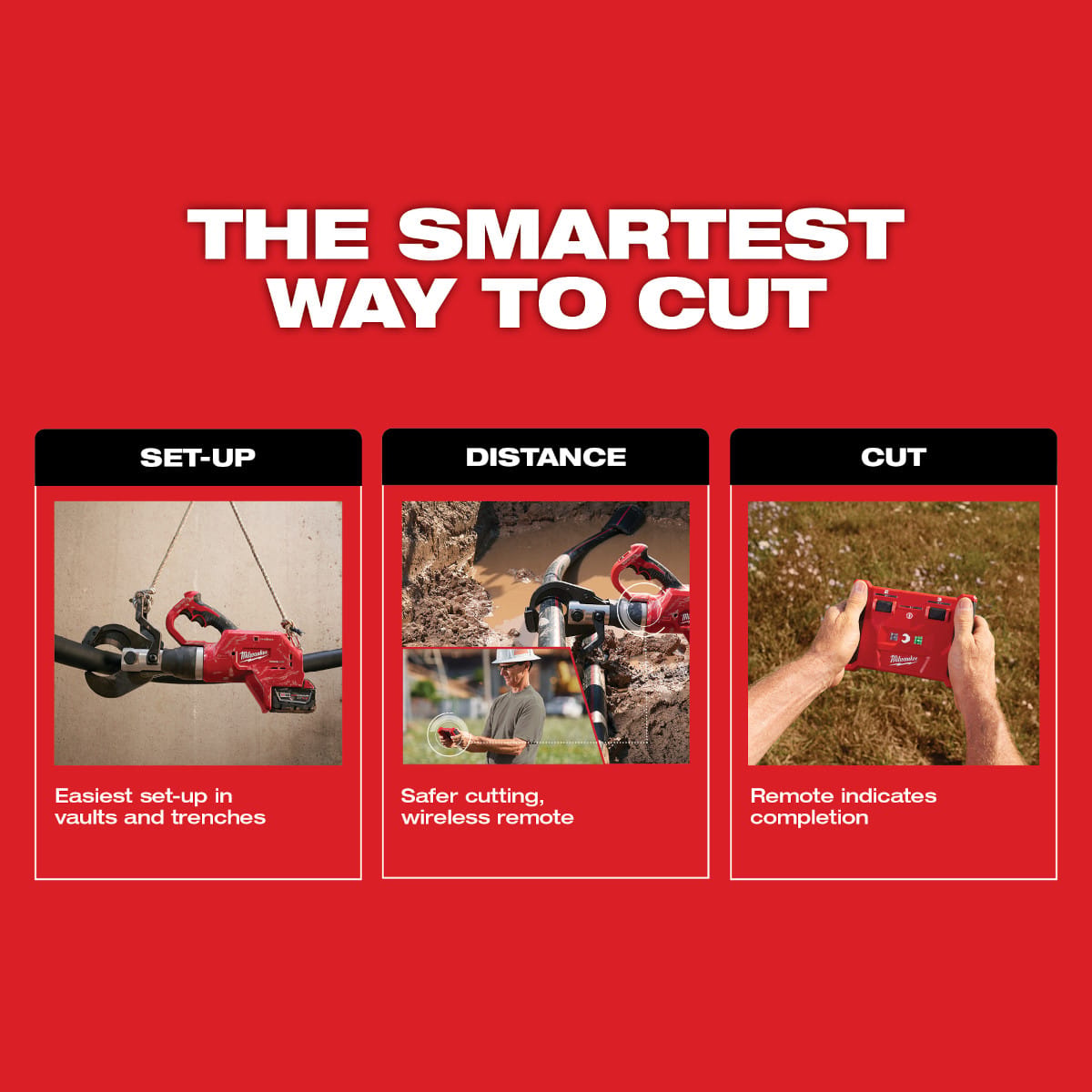 Milwaukee M18 FORCE LOGIC 3 Inch Underground Cable Cutter with Wireless ...