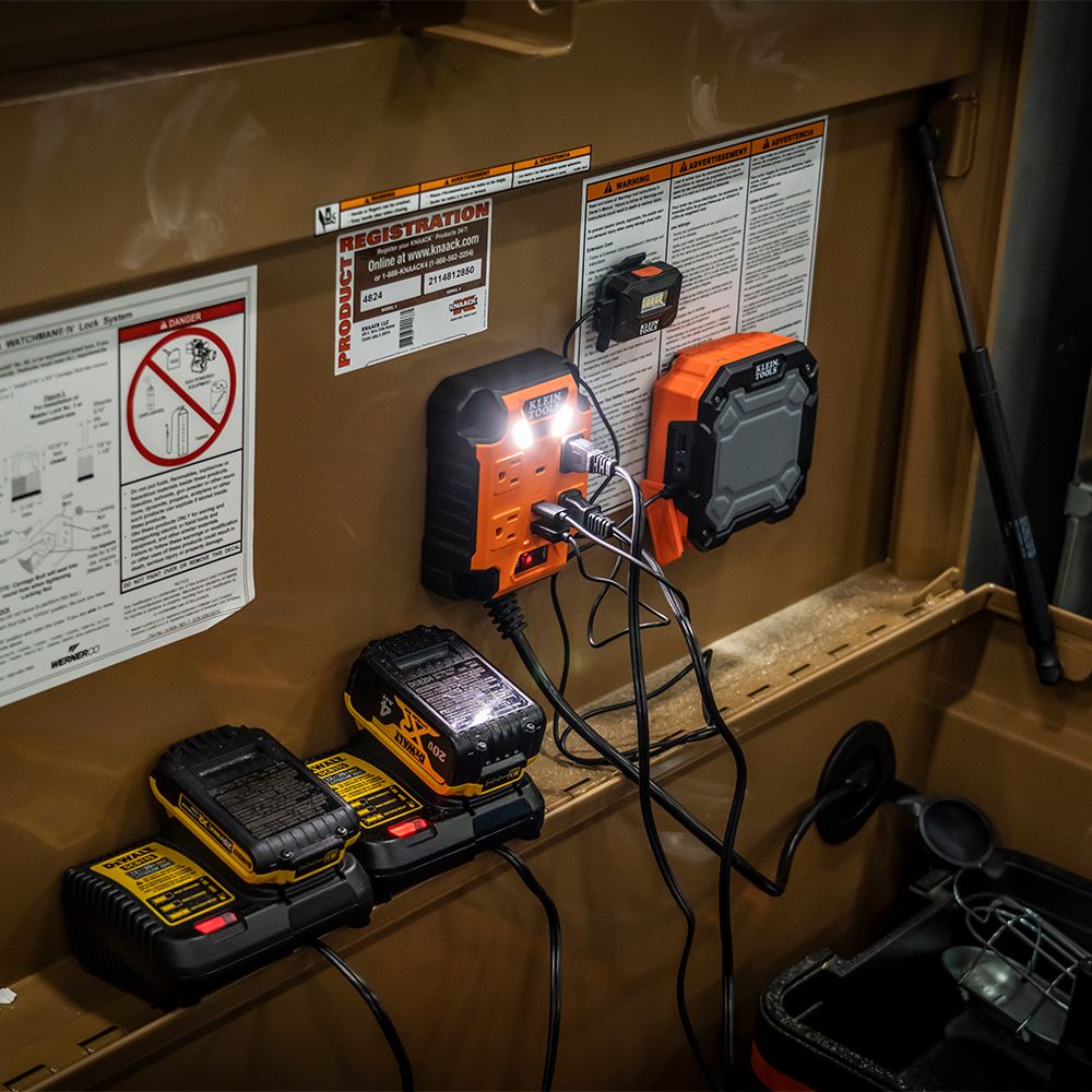 Klein Tools PowerBox 1 Magnetic Mounted Power Strip with Integrated LED ...