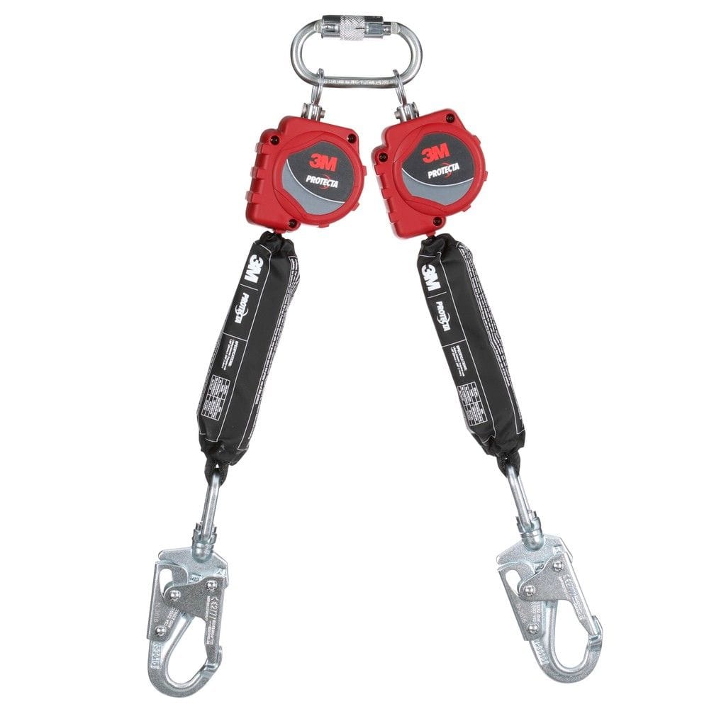 3M Protecta 6 ft. Twin-Leg Self-Retracting Lifeline, Swivel Snap Hooks ...