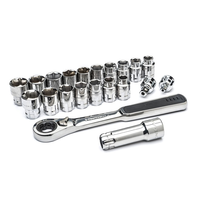 GearWrench 21 Piece 3/8 Inch Drive Pass-Thru SAE/Metric Tool Set - GME ...