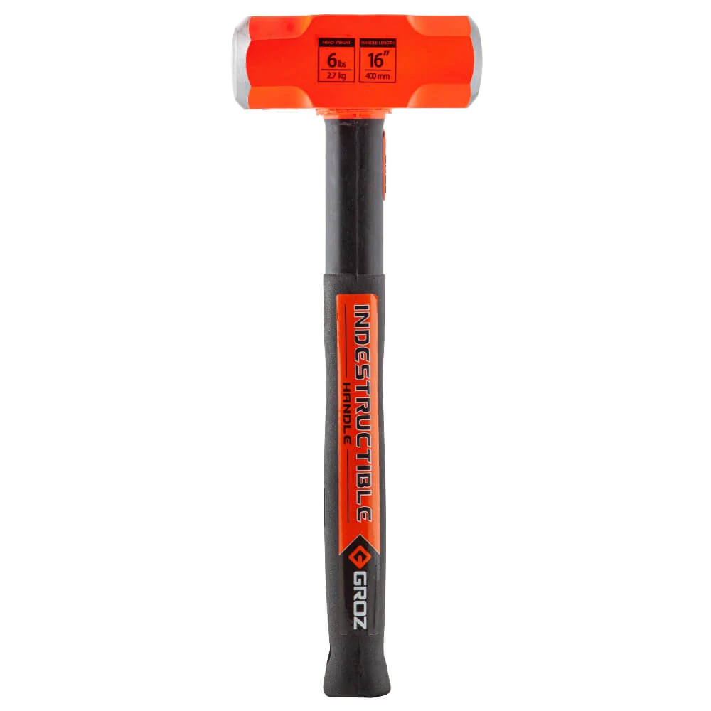 Groz 16 Inch 6 Pound Indestructible Handle Sledge Hammer - GME Supply