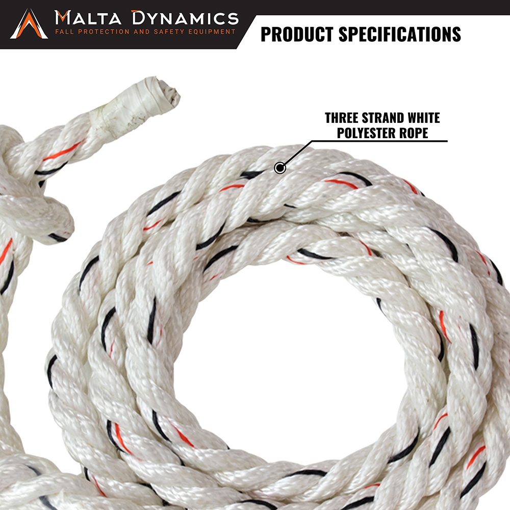 Malta Dynamics Vertical Lifeline Assembly w/50 Foot Rope - GME Supply