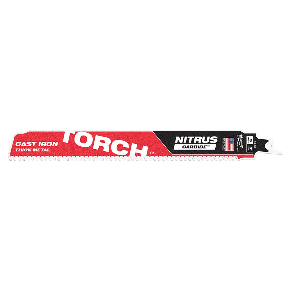Milwaukee 7 TPI Torch Nitrus Carbide SAWZALL Blade for Cast Iron - GME ...