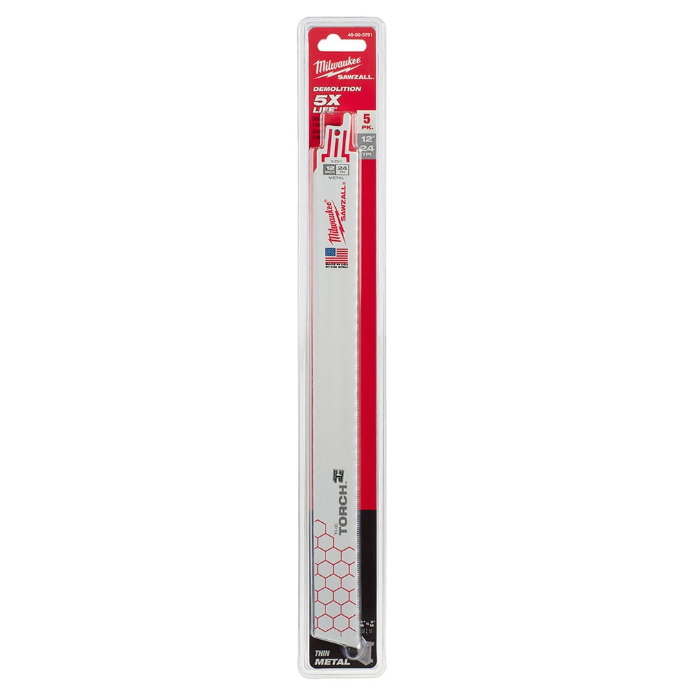 Milwaukee 24 TPI Metal Demolition Torch SAWZALL Blade (5 Pack) - GME Supply