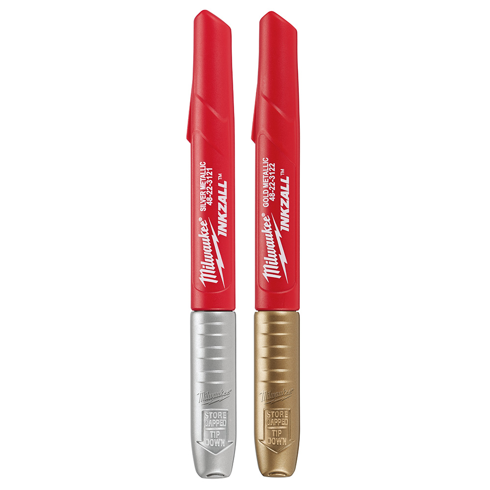 Milwaukee INKZALL Silver/Gold Fine Point Metallic Markers (2-Pack ...