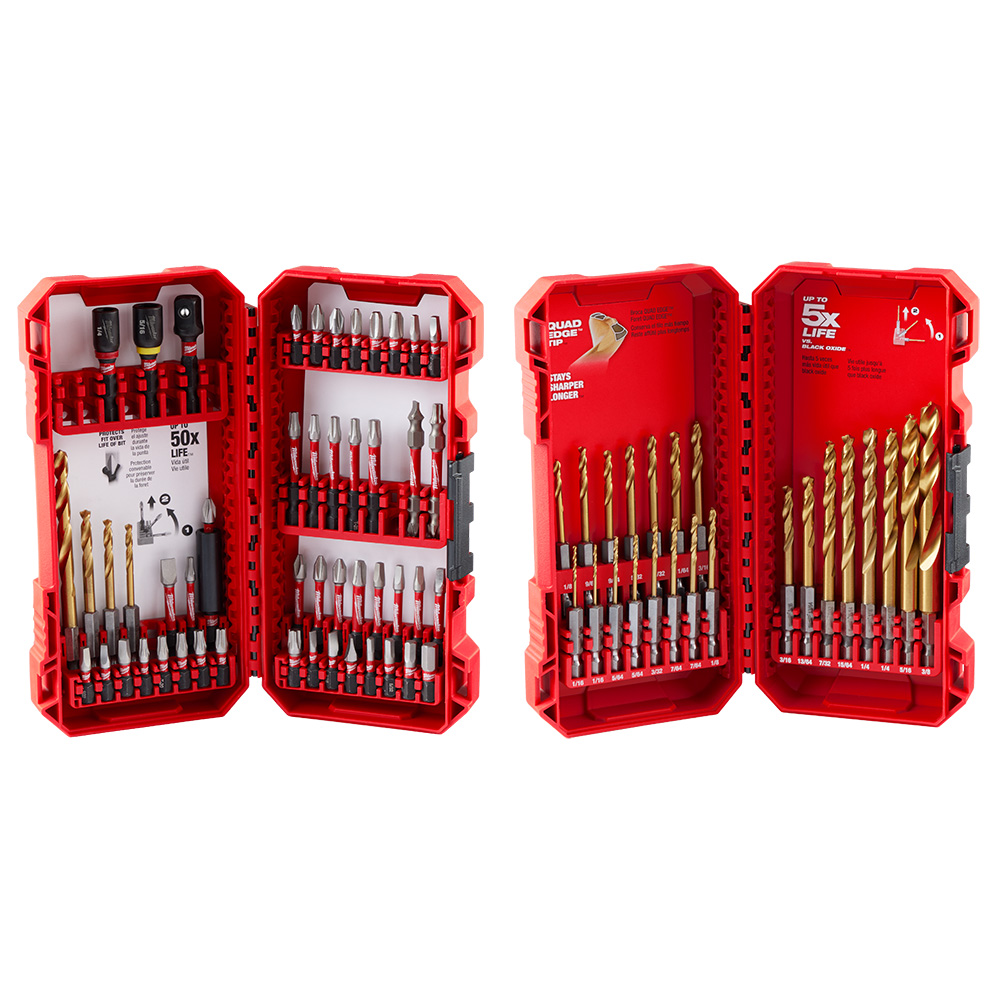 Milwaukee SHOCKWAVE Impact Duty RED HELIX Titanium Drill Bit Set - 23 ...