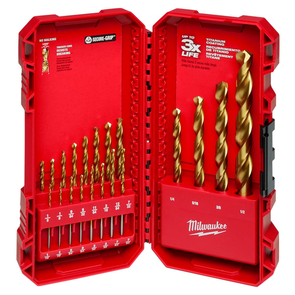 Milwaukee THUNDERBOLT Titanium 20 Piece Drill Bit Set - GME Supply