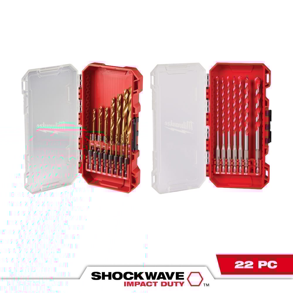 Milwaukee SHOCKWAVE Carbide Hammer Drill Bit Kit - 7 Piece - GME Supply