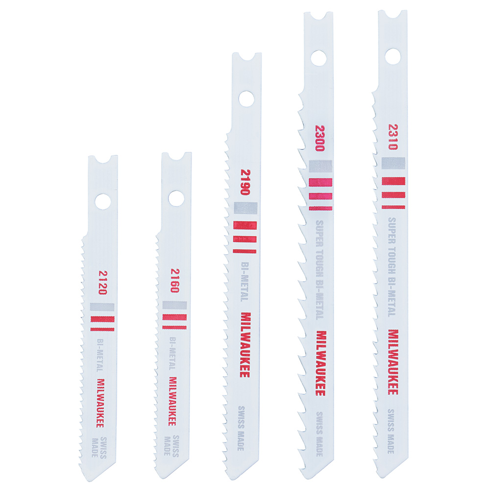Milwaukee U-Shank 5 Piece Wood and Metal Assortment Jigsaw Blades - GME ...