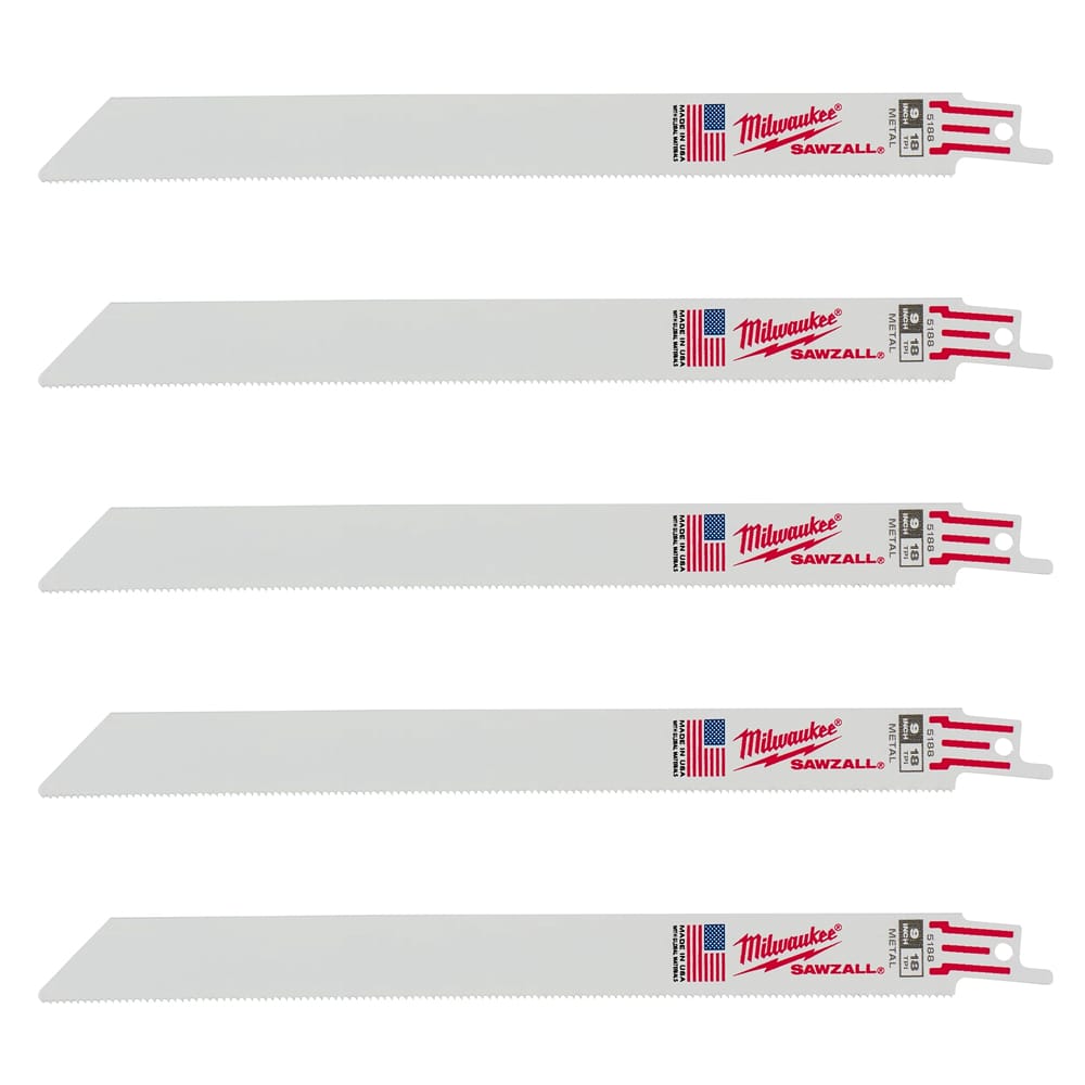 Milwaukee 18 TPI Torch SAWZALL Metal Demolition Blade (5 Pack) - GME Supply