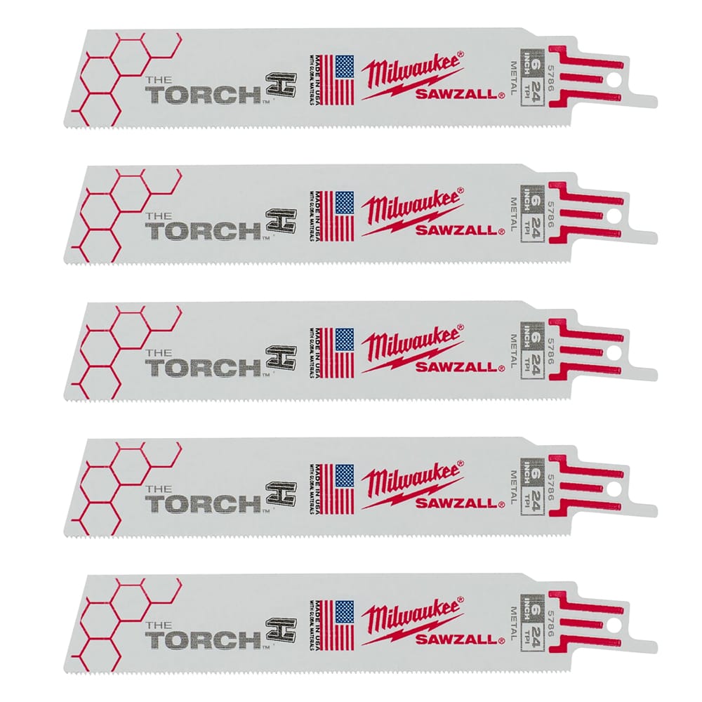Milwaukee 24 TPI Metal Demolition Torch SAWZALL Blade (5 Pack) - GME Supply