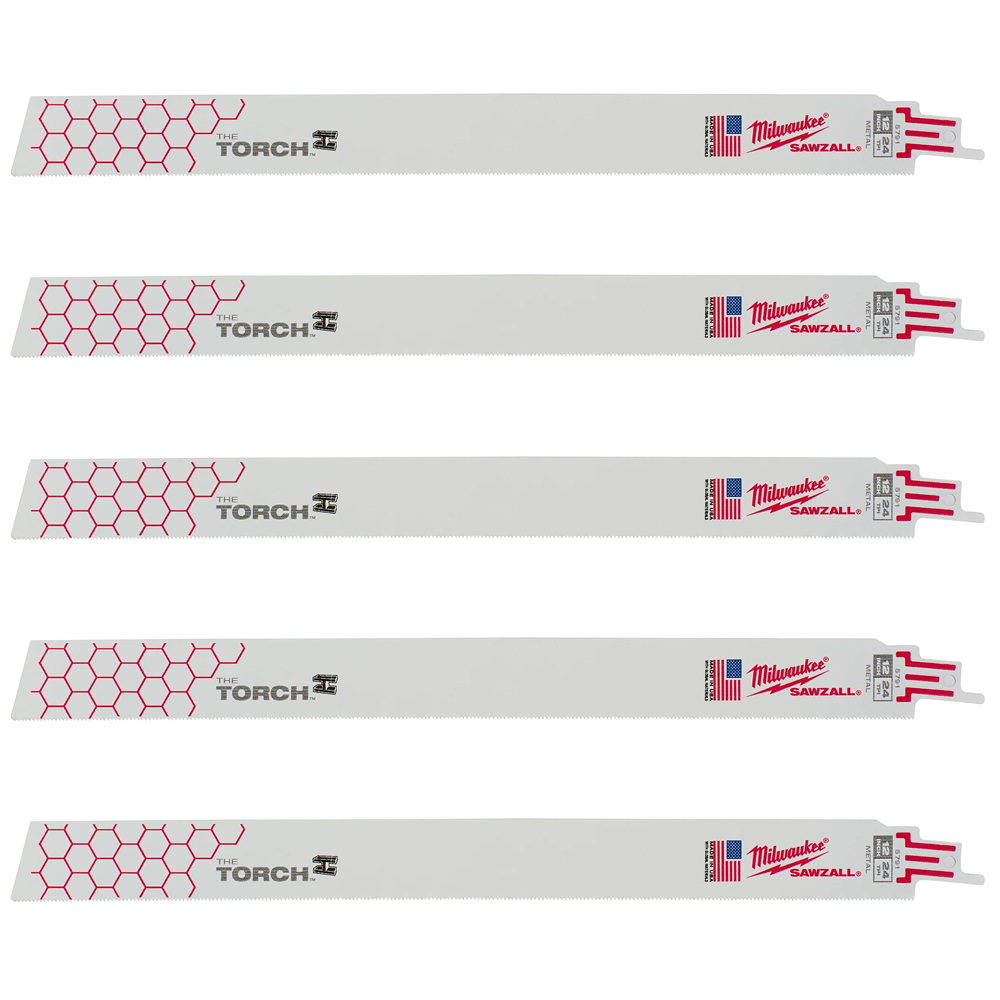 Milwaukee 24 TPI Metal Demolition Torch SAWZALL Blade (5 Pack) - GME Supply