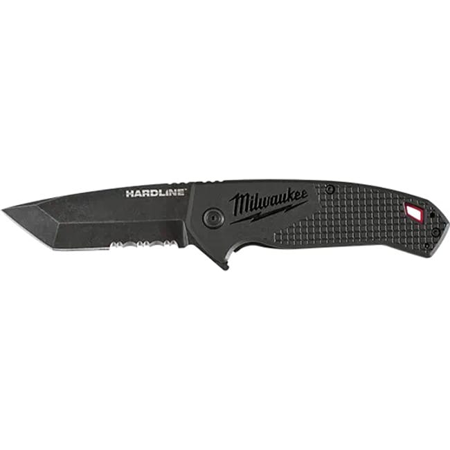 Milwaukee 3 Inch HARDLINE Serrated Blade Pocket Knife - GME Supply