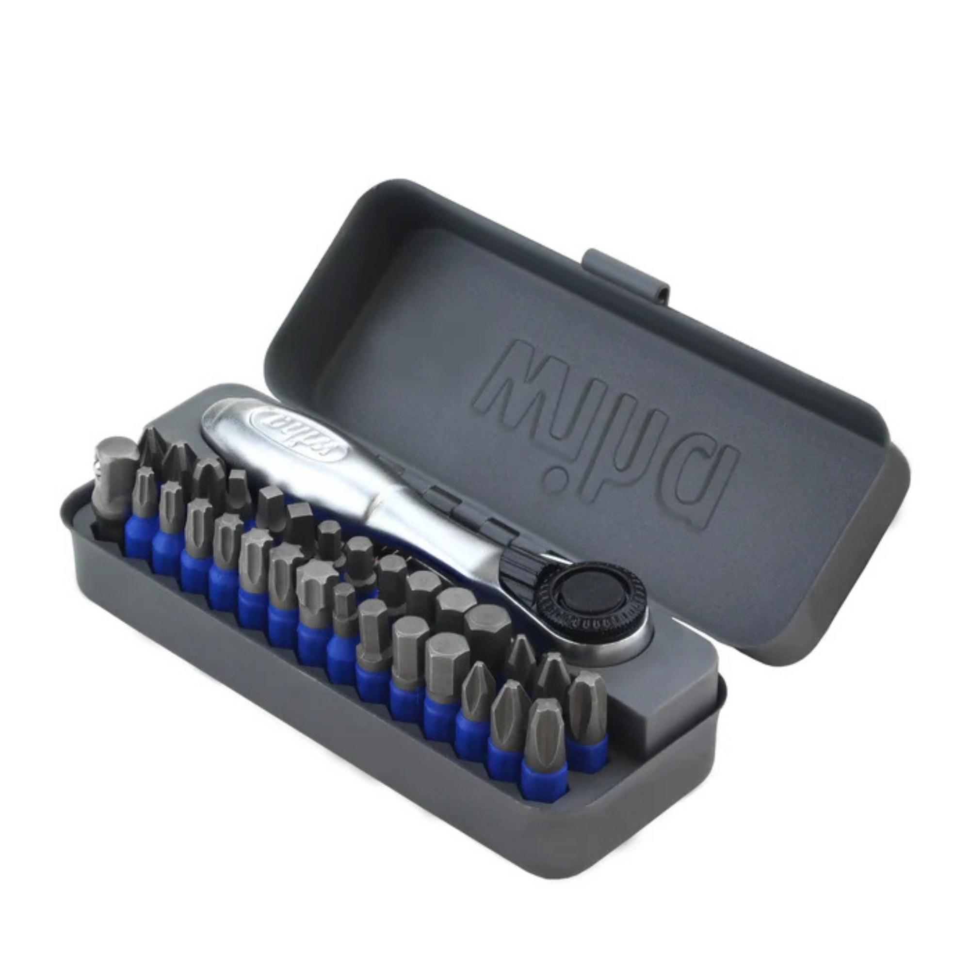 Wiha 32 Piece GoBox TerminatorBlue Impact Bit Set with Mini Ratchet ...