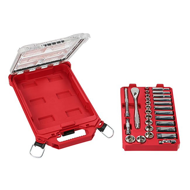 Milwaukee Ratchet and Socket Set with PACKOUT - GME Supply