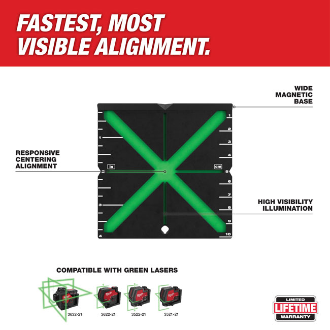Milwaukee Responsive Laser Alignment Target - GME Supply
