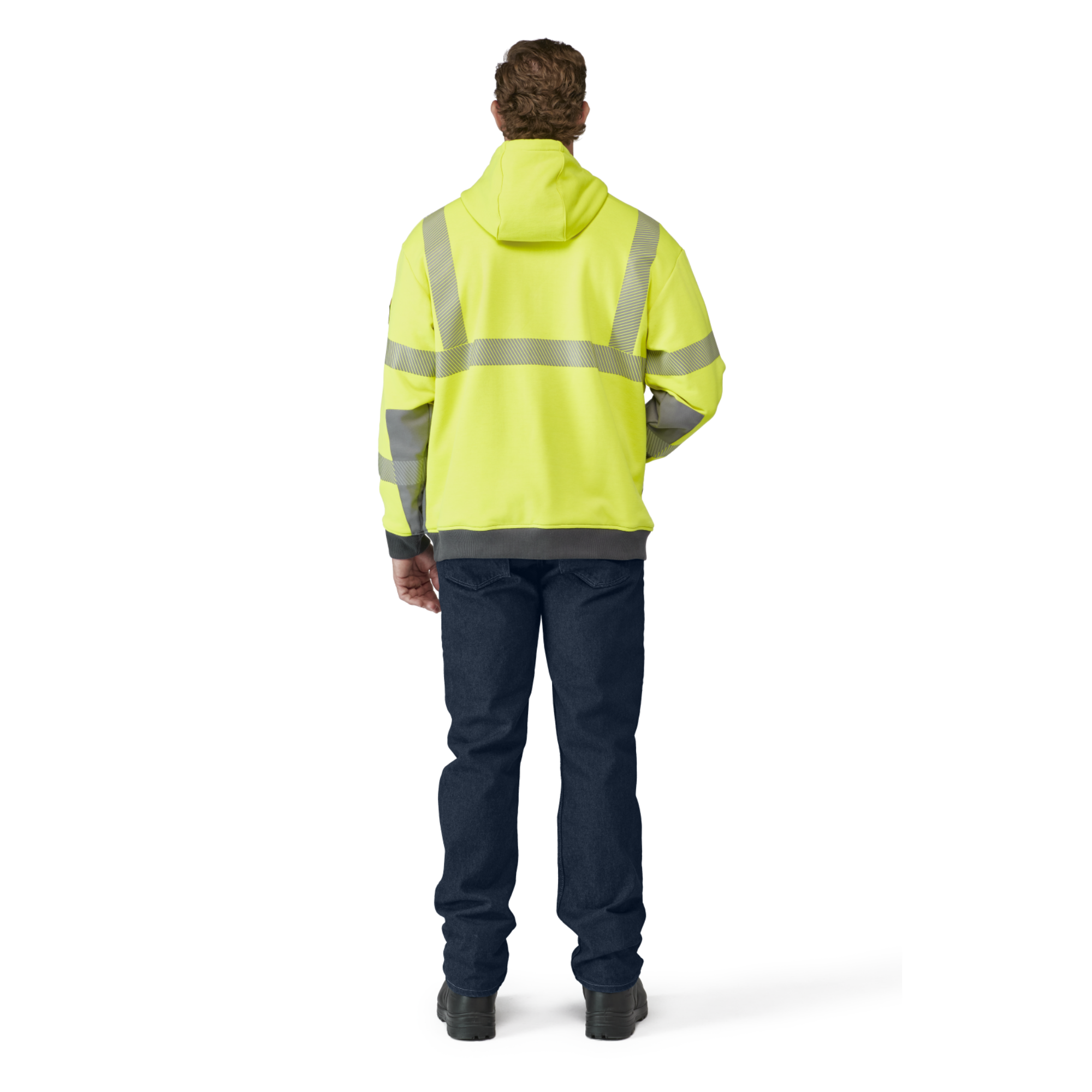 Bulwark Men's FR Hi-Visibility Color Block Pullover Fleece Sweatshirt ...