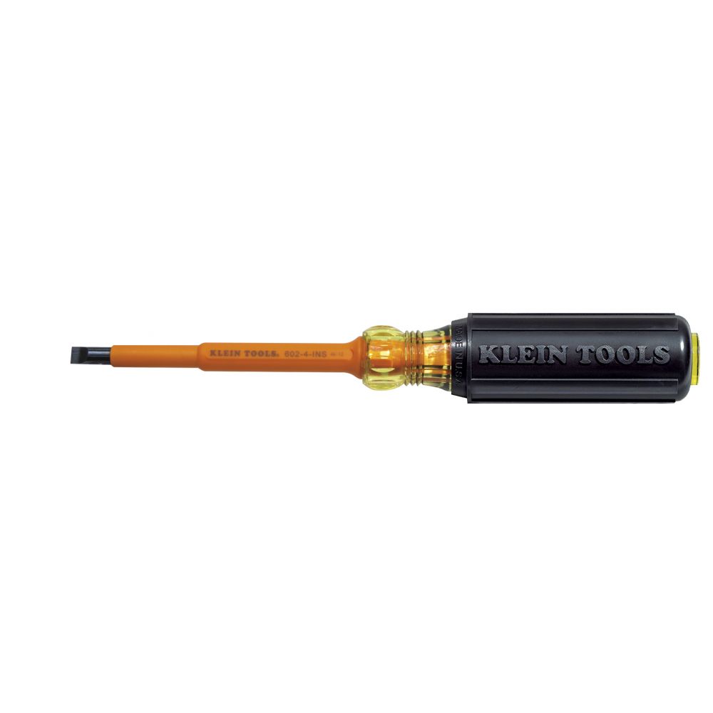 Klein Tools 602-4-INS 1/4 Inch Cabinet Tip Insulated Screwdriver - GME Supply
