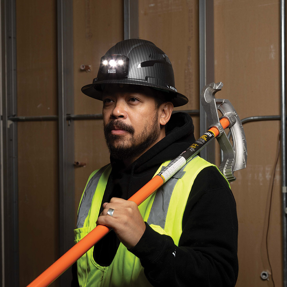 Klein Tools KARBN Vented Class C Full Brim Hard Hat with Headlamp - GME ...