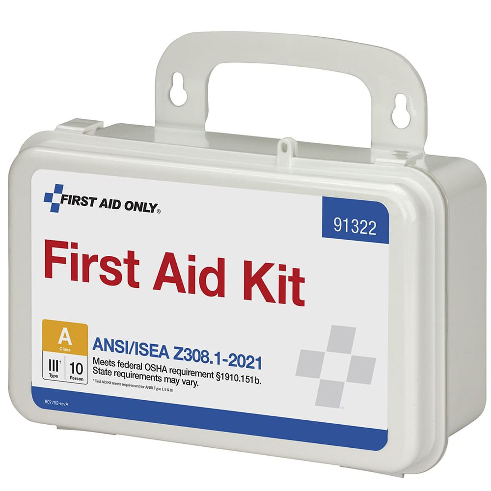 First Aid Only ANSI A 10 Person Plastic ANSI 2021 Compliant First Aid ...