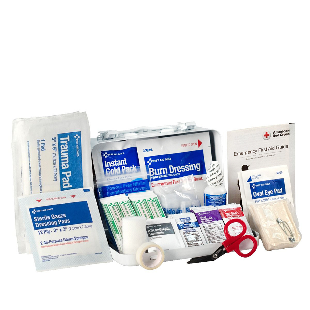 First Aid Only ANSI A 10 Person Metal ANSI 2021 Compliant First Aid Kit ...