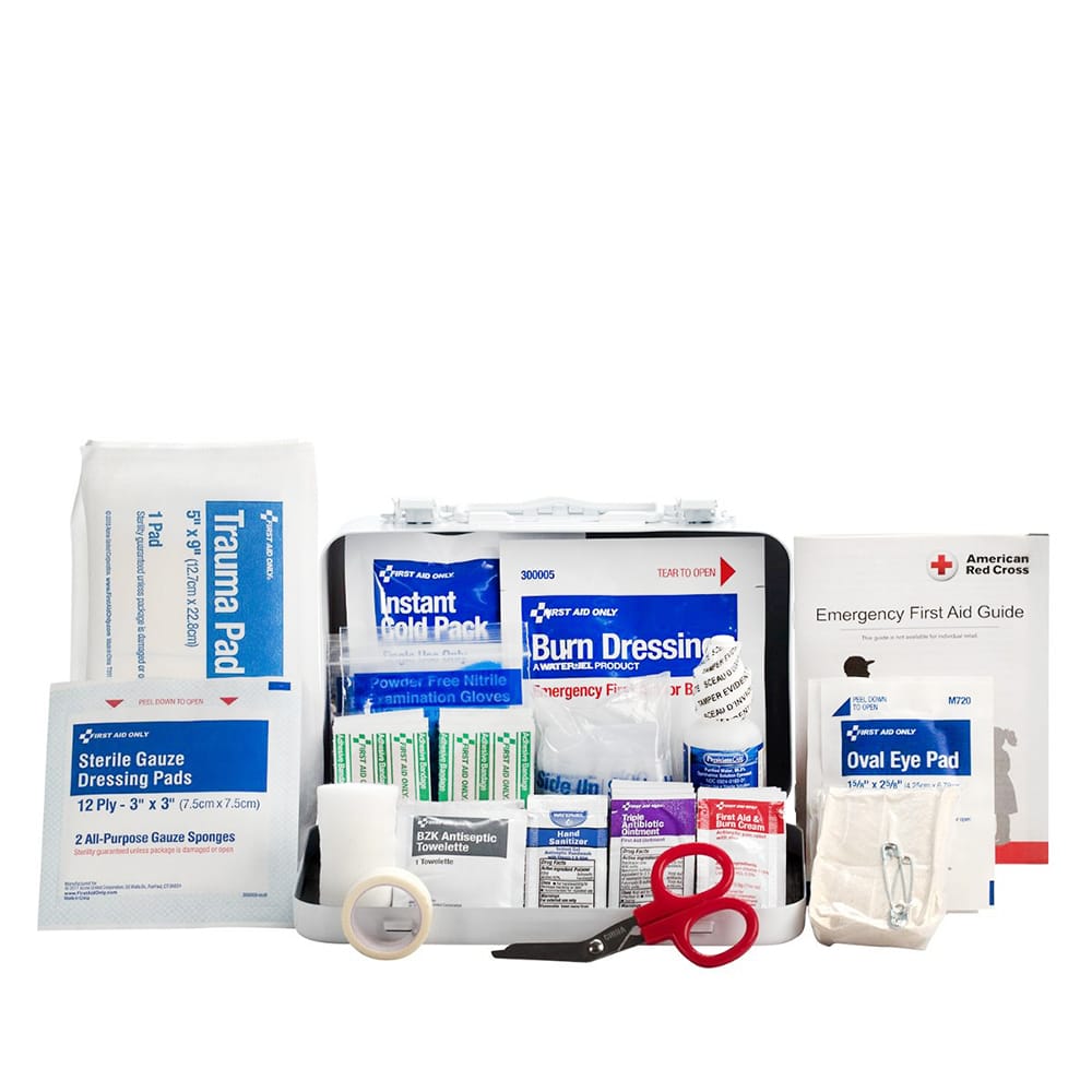 First Aid Only ANSI A 10 Person Metal ANSI 2021 Compliant First Aid Kit ...