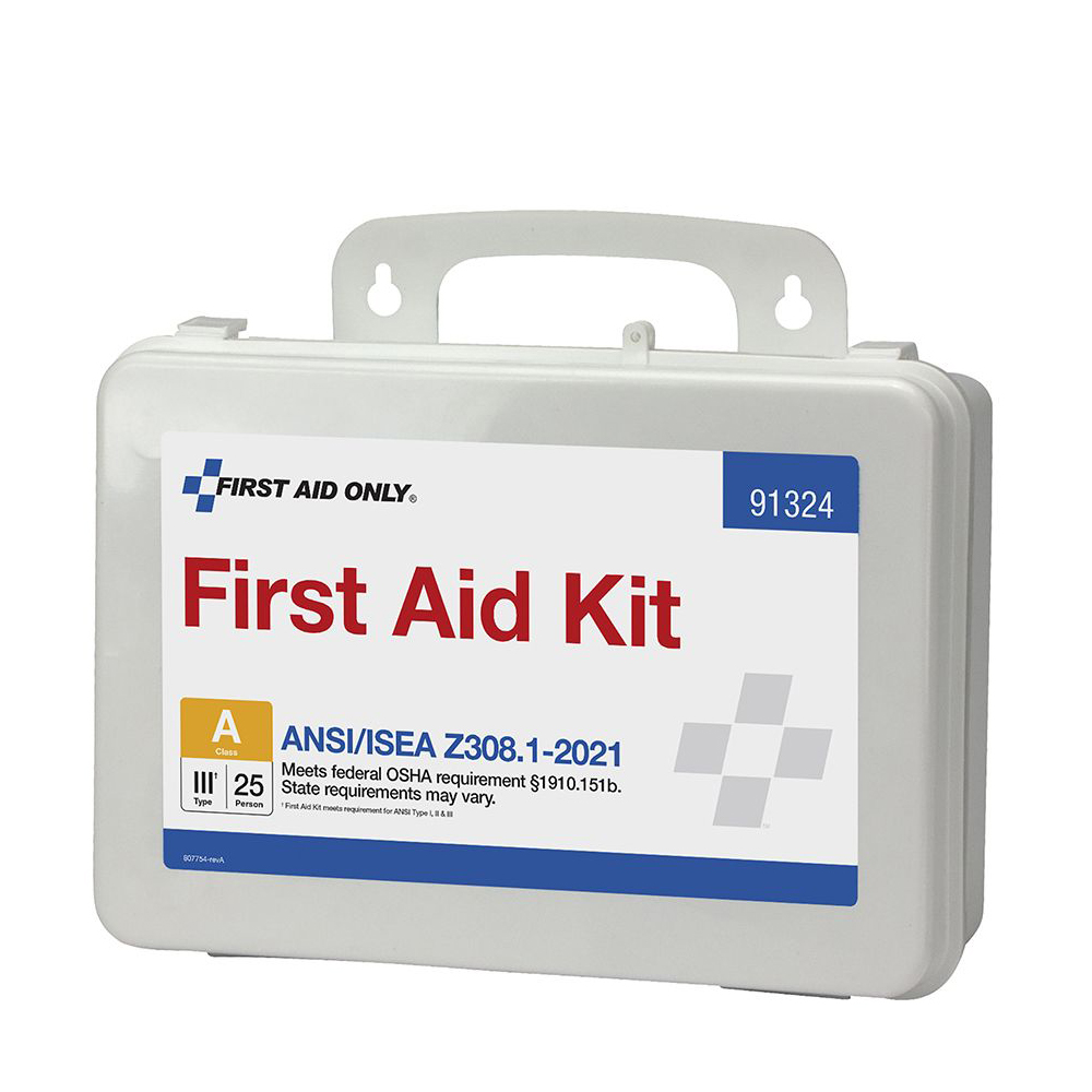 First Aid Only ANSI A 25 Person Plastic ANSI 2021 Compliant First Aid ...