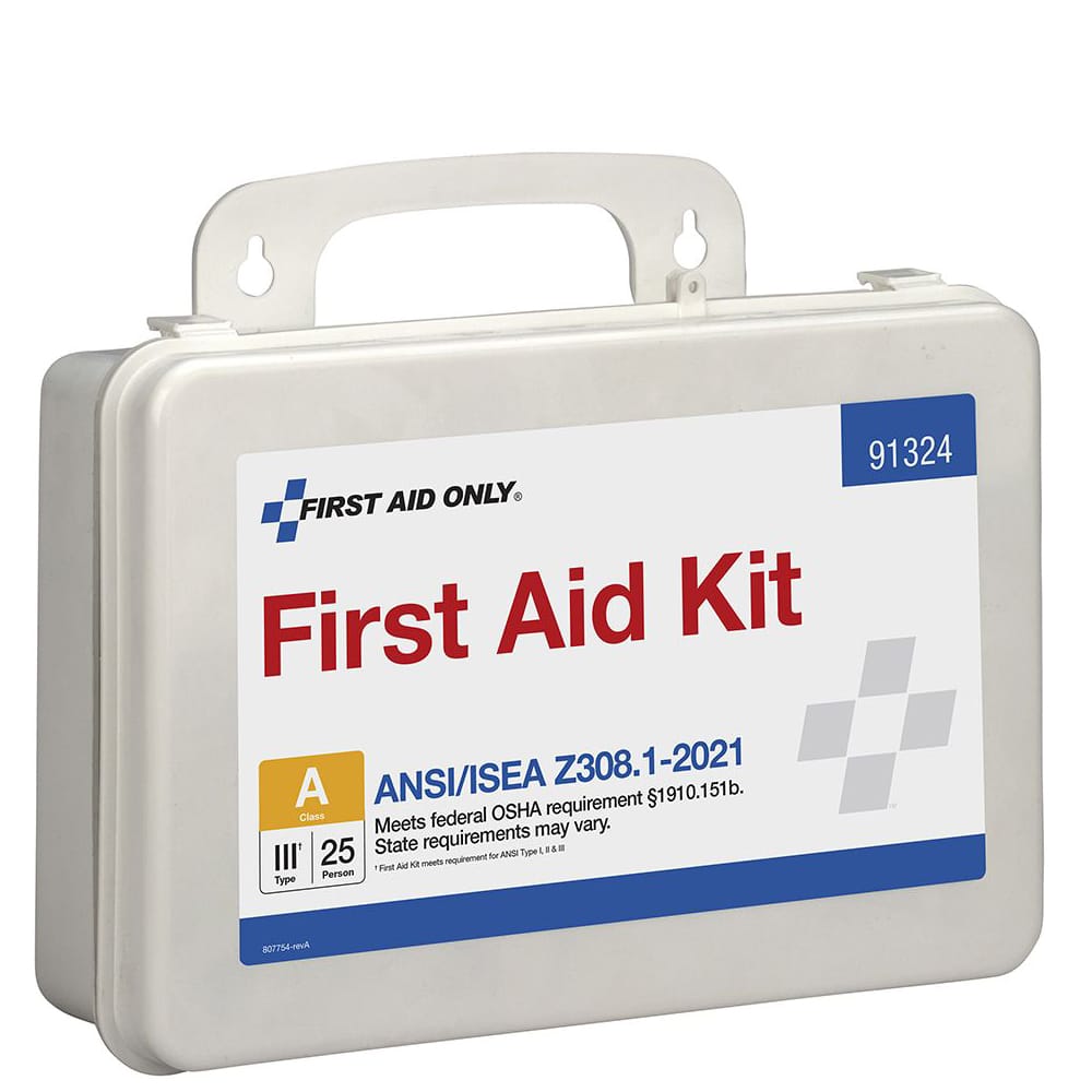 First Aid Only ANSI A 25 Person Plastic ANSI 2021 Compliant First Aid ...