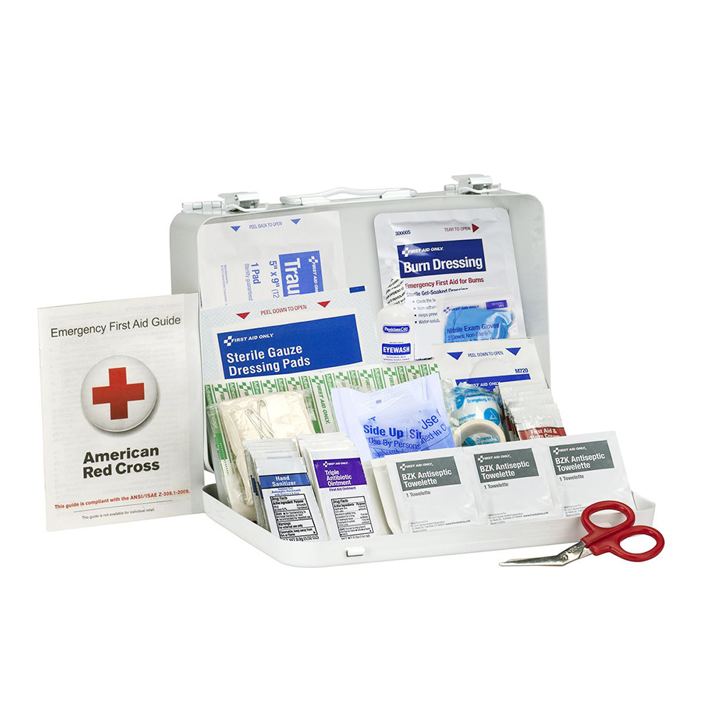 First Aid Only ANSI A 25 Person Metal ANSI 2021 Compliant First Aid Kit ...